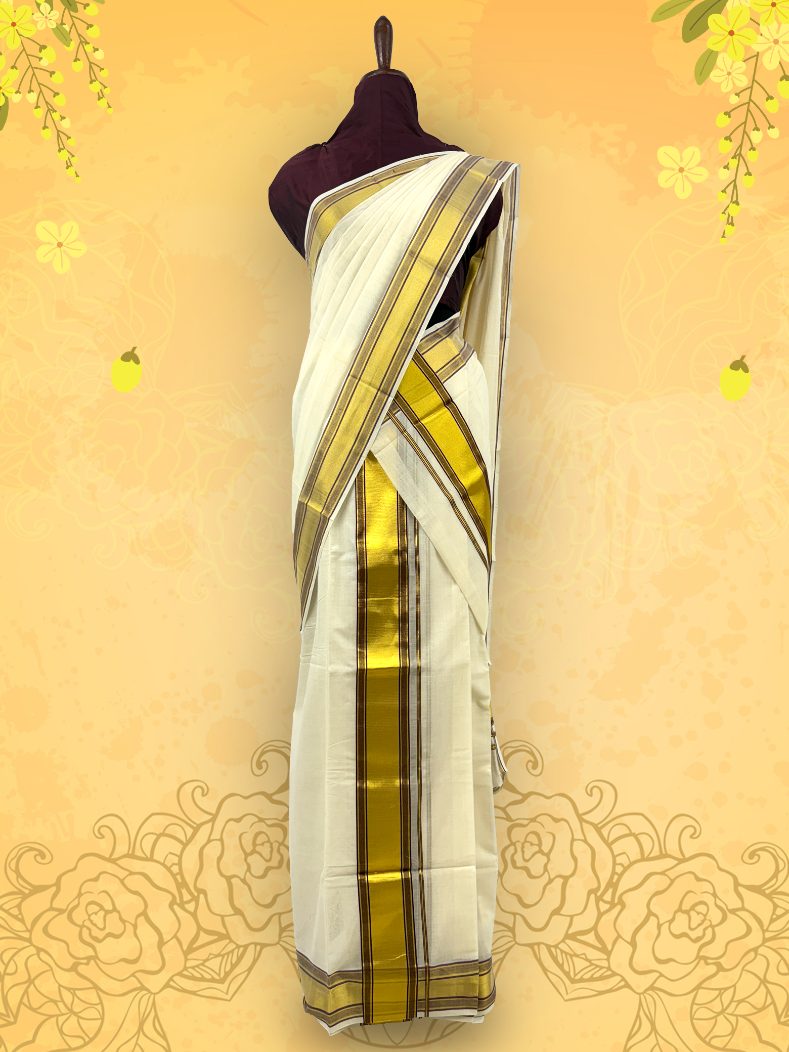 Beautiful Kerala Traditional Handloom Set Mundu. | Jolly Silks - The ...